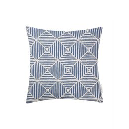 Tom Tailor Unisex gemusterte Kissenhülle, blau, Gr. 45X45CM