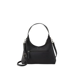 Tom Tailor Denim Damen Beuteltasche aus hochwertigem Kunstleder, schwarz, Uni, Gr. ONESIZE