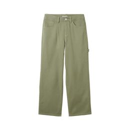 Tom Tailor Jungen Baggy Hose mit recycelter Baumwolle, grün, Uni, Gr. 140