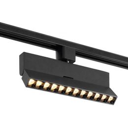 LEDKIA 1-Phasenstromschiene Linear LED-Strahler 12W Dimmbar cct Wählbar Elegant Optic (3000K - 4000K - 5000K) Wählbar