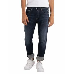 Straight-Jeans Replay "GROVER" Gr. 32, Länge 32, blau (dark indigo 72g) Herren Jeans in vielen verschiedenen Waschungen, mit Stretch