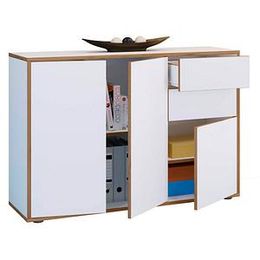 Vcm my office Aktenschrank Salia, 920815 weiß, honig-eiche 110,0 x 32,0 x 74,0 cm