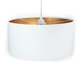 Maco Design Pendelleuchte Salina, weiß/gold Ø 40cm