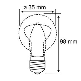 Paulmann LED-Kerzenlampe E14 4,8W Filament 2.700K dimmbar