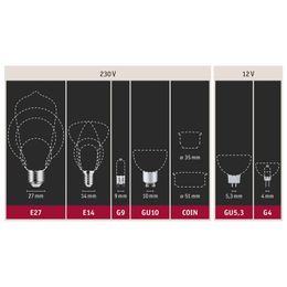 Paulmann LED-Lampe E27 9W Filament 2.700K klar dimmbar