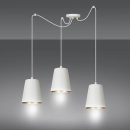 EMIBIG LIGHTING Pendelleuchte Link mit drei Schirmen, weiß