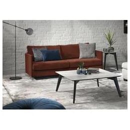 2,5-Sitzer furninova "Harmony Day, sehr bequem und modern durch die schmalen Armteilen" Sofas Gr. H: 78 cm, Velours, braun (bronze) im skandinavischen Design