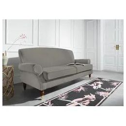 Guido Maria Kretschmer Home & Living 3-Sitzer GUIDO MARIA KRETSCHMER HOME & LIVING "Rennes" Sofas Gr. B/H/T: 200cm x 90cm x 93cm, Samtoptik, grau (hellgrau) in Samtoptik oder Baumwoll-Mix