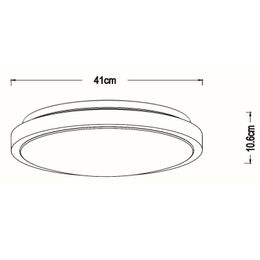 Lucide LED-Deckenleuchte Dasher, weiß, Ø 41 cm, Sensor, IP44