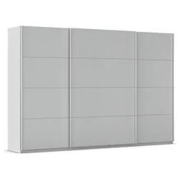 Schwebetürenschrank Rauch "Kleiderschrank Schrank Garderobe AGORDO mit Dekor- oder Hochglanzfront" Schränke Gr. B/H/T: 315cm x 210cm x 62cm, 3 St., grau (seidengrau) durchdachte Innenausstattung, in 4 Breiten und 2 Höhen MADE IN GERMANY