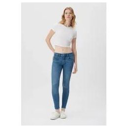 Röhrenjeans Mavi "LEXY" Gr. 27, Länge 27, blau (mid brushed str) Damen Jeans Cropped Super Skinny