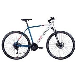 Cityrad REDLOUD "UA.02" Fahrräder Gr. 58cm, 28 Zoll (71,12cm), weiß (weiß, blau, schwarz)