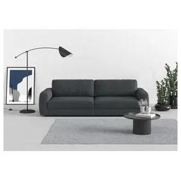 Big-Sofa Trendmanufaktur "Bourbon" Sofas Gr. B/H/T: 264 cm x 84 cm x 126 cm, Struktur, XXL mit Sitztiefenverstellung, grau (anthrazit) extra tiefe Sitzfläche, wahlweise mit Sitztiefenverstellung bestellbar