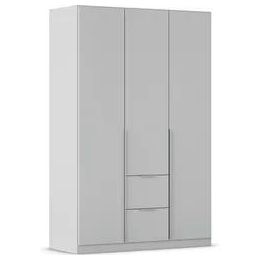 Drehtürenschrank Rauch "Kleiderschrank Schrank Garderobe AGORDO mit Dekor- oder Hochglanzfront" Schränke Gr. B/H/T: 136 cm x 210 cm x 54 cm, 3 St., grau (seidengrau) mit Außenschubkästen, in 6 Breiten und 2 Höhen MADE IN GERMANY