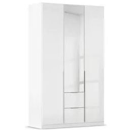 Drehtürenschrank Rauch "Kleiderschrank Schrank Garderobe AGORDO mit Dekor- oder Hochglanzfront" Schränke Gr. B/H/T: 136cm x 229cm x 54cm, 3 St., weiß (alpinweiß/hochglanz weiß) mit Außenschubkästen, in 6 Breiten und 2 Höhen MADE IN GERMANY