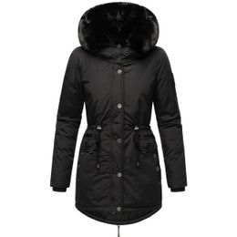 Wintermantel Navahoo "Sweety Deluxe" Gr. XXL (44), schwarz Damen Mäntel modischer Winterparka mit großer doppelter Kapuze