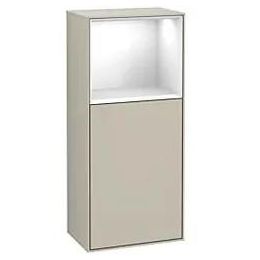 Villeroy & Boch Villeroy und Boch Finion Seitenschrank G510GFHH 41,8x93,6cm, rechts, Emotion, Regal oben Glossy White, Sand Matt Lacquer