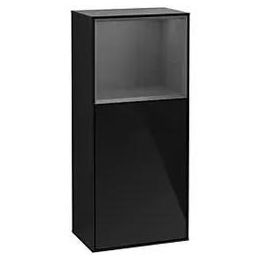 Villeroy & Boch Villeroy und Boch Finion Seitenschrank G510GKPH 41,8x93,6cm, rechts, Emotion, Regal oben Anthracite Matt, Glossy Black Lacquer