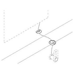 HEWI Seilumlenkung 6855998 aus mattem Polyamid, signalweiß