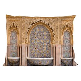 Abakuhaus Kissenbezüge Dekorativer Queen Size Gedruckter Kopfkissenbezug, (1 Stück), marokkanisch Rabat Hassan-Turm