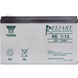 Yuasa RE7-12 RE7-12 Bleiakku 12 V 7 Ah Blei-Vlies (AGM) (B x H x T) 151 x 98 x 65 mm Flachstecker 6.35 mm Wartungsfrei