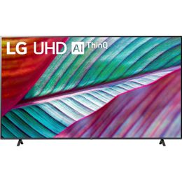 G (A bis G) LG LED-Fernseher "86UR75006LB" Fernseher α5 Gen6 4K AI-Prozessor mit AI Sound, Single Tuner (DVB-T2-C-S2) Gr. 86, schwarz