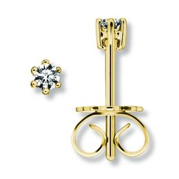 Paar Ohrhänger Vivance "0.1 ct Diamant Brillant Ohrringe Ohrstecker aus 585 Gelbgold" Gr. Damen, 0.1 ct, Diamanten, goldfarben (gold) Damen Gold Schmuck