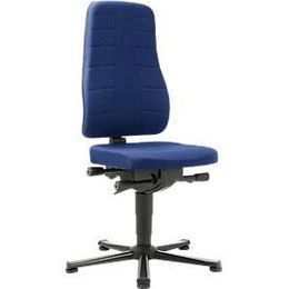 bimos Drehstuhl All-in-One 9640, mit Gleiter, Stoffpolster, blau