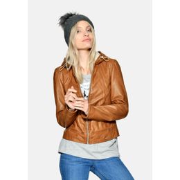 Maze Damen Lederjacke "Keys", braun, Gr. XXL, Obermaterial: 100% Lammleder; Futter: 100% Polyester, Jacken