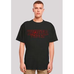 F4NT4STIC Damen T-Shirt "Stranger Things Glow Logo Netflix TV Series", schwarz, Gr. M, Obermaterial: 100% Baumwolle, Shirts, Premium Qualit&auml;t