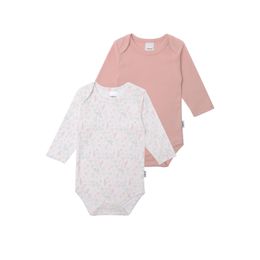 Liliput Jungen Body "Bl&uuml;mchen und ros&eacute;", Gr. 50, rosa, 100% Baumwolle, gebl&uuml;mt, Bodys, mit praktischen Druckkn&ouml;pfen