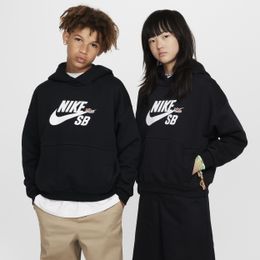 Nike SB Icon Fleece EasyOn Oversize-Hoodie für ältere Kinder - Schwarz