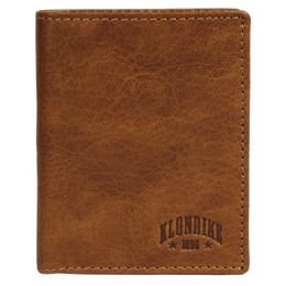 KLONDIKE 1896 Damen Geldbörse, braun, Leder, leicht glänzend, unifarben, Kleinlederwaren, echt Leder