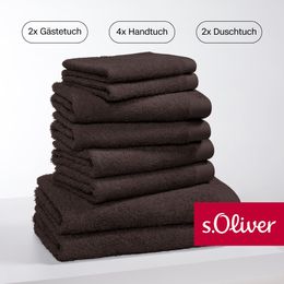 Handtuch Set s.Oliver "s. Oliver, besonders weich und saugfähig" Handtücher (Packung) Gr. 8 St., braun 2 Gästetücher 30x50, 4 Handtücher 50x100, Duschtücher 70x140