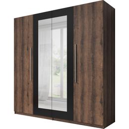 Kleiderschrank Inosign "Vera" Schränke Gr. B/H/T: 228cm x 214cm x 57cm, 4 St., schwarz (monastary eiche/ schwarz) 4-türig mit Spiegelflächen