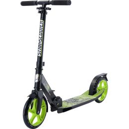 Cityroller STAR-SCOOTER Scooter grün (grün/schwarz) mit abgesenktem Trittbrett