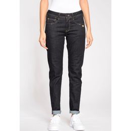 Relax-fit-Jeans Gang "AMELIE" Gr. 26 (34), N-Gr, blau (prewashed), Damen, Denim/Jeans, Obermaterial: 71% Baumwolle, 16% Polyester, 11% Lyocell, 2% Elasthan, Jeans, mit Used-Effekten