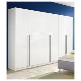 Kleiderschrank Rauch "Lorca", weiß (korpus weiß, front hochglanz weiß), B:271cm H:210cm T:54cm, Schränke