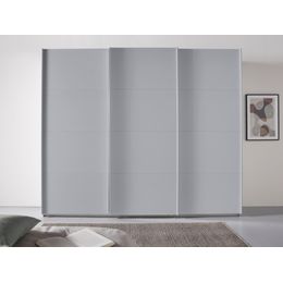 Schwebetürenschrank Rauch "Kleiderschrank Schrank Garderobe TOPSELLER OTELI inkl. Inneneinteilung" Schränke Gr. B/H/T: 271 cm x 229 cm x 62 cm, grau (seidengrau) mit 3 Innenschubladen sowie zusätzlichen Einlegeböden MADE IN GERMANY