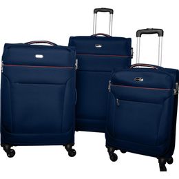 Trolleyset Travel Pal "Toronto" blau Koffer-Sets Kofferset Reisegepäck Weichschalen-Trolley-Set mit Zahlenschloss