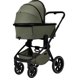 Kombi-Kinderwagen MOON "Resea+" grün (moss) Baby Kinderwagen mit Sportsitz