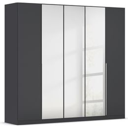 Drehtürenschrank Rauch "Kleiderschrank Schrank Garderobe AGORDO mit Dekor- oder Hochglanzfront" Schränke Gr. B/H/T: 226 cm x 210 cm x 54 cm, 5 St., grau (graumetallic) durchdachte Innenausstattung, in 6 Breiten und 2 Höhen MADE IN GERMANY