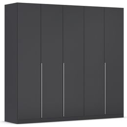 Drehtürenschrank Rauch "Kleiderschrank Schrank Garderobe AGORDO mit Dekor- oder Hochglanzfront" Schränke Gr. B/H/T: 226 cm x 210 cm x 54 cm, 5 St., grau (graumetallic) durchdachte Innenausstattung, in 6 Breiten und 2 Höhen MADE IN GERMANY