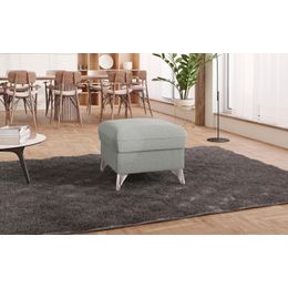 Sit & More Polsterhocker SIT & MORE "Astoria", grau (hellgrau), B:63cm H:48cm T:74cm, 100% Polyester, Hocker, Polsterhocker, Passend zur "Astoria"-Serie