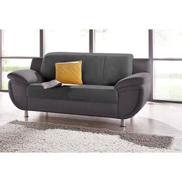 2-Sitzer Trendmanufaktur "Rondo 3, mit extrabreiten Armlehnen f&uuml;r mehr Sitzkomfort", grau (grau, dunkelgrau), B:178cm H:85cm T:94cm, Kunstleder SOFTLUX / Struktur (77% Polyester; 23% Polyacryl);Luxus-Microfaser ALCAZAR (100% Polyester) / Feinstruktur (100% Polyester), Sofas, wahlweise mit Federkern