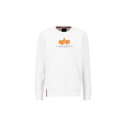 Sweater Alpha Industries "Alpha Industries Men - Sweatshirts Basic Rubber" Gr. L, weiß (white) Herren Sweatshirts