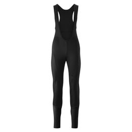 Fahrradhose Gonso "Essential Bib Tight Softshell W" Gr. 40, Normalgrößen, schwarz, Damen, 100% Polyester, Hosen, Damen Radhose mit Trägern und Sitzpolster