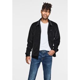 Cordjacke Street One MEN, Herren, Gr. L (42), grau (graphite grau), Web, 100% Baumwolle, unifarben, normal normal, V-Ausschnitt, normaler Saum, Jacken, aus reiner Baumwolle