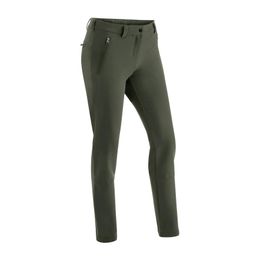 Funktionshose Maier Sports "Helga slim" Gr. 17, Kurzgrößen, grün (moosgrün), Damen, 90% Polyester, 10% Elasthan, Hosen, warme Damen Outdoorhose, robuste Wanderhose, Slim Fit