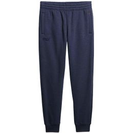 Sweathose Superdry "ESSENTIAL LOGO JOGGER" Gr. S, N-Gr, blau (heritage navy marl) Herren Hosen